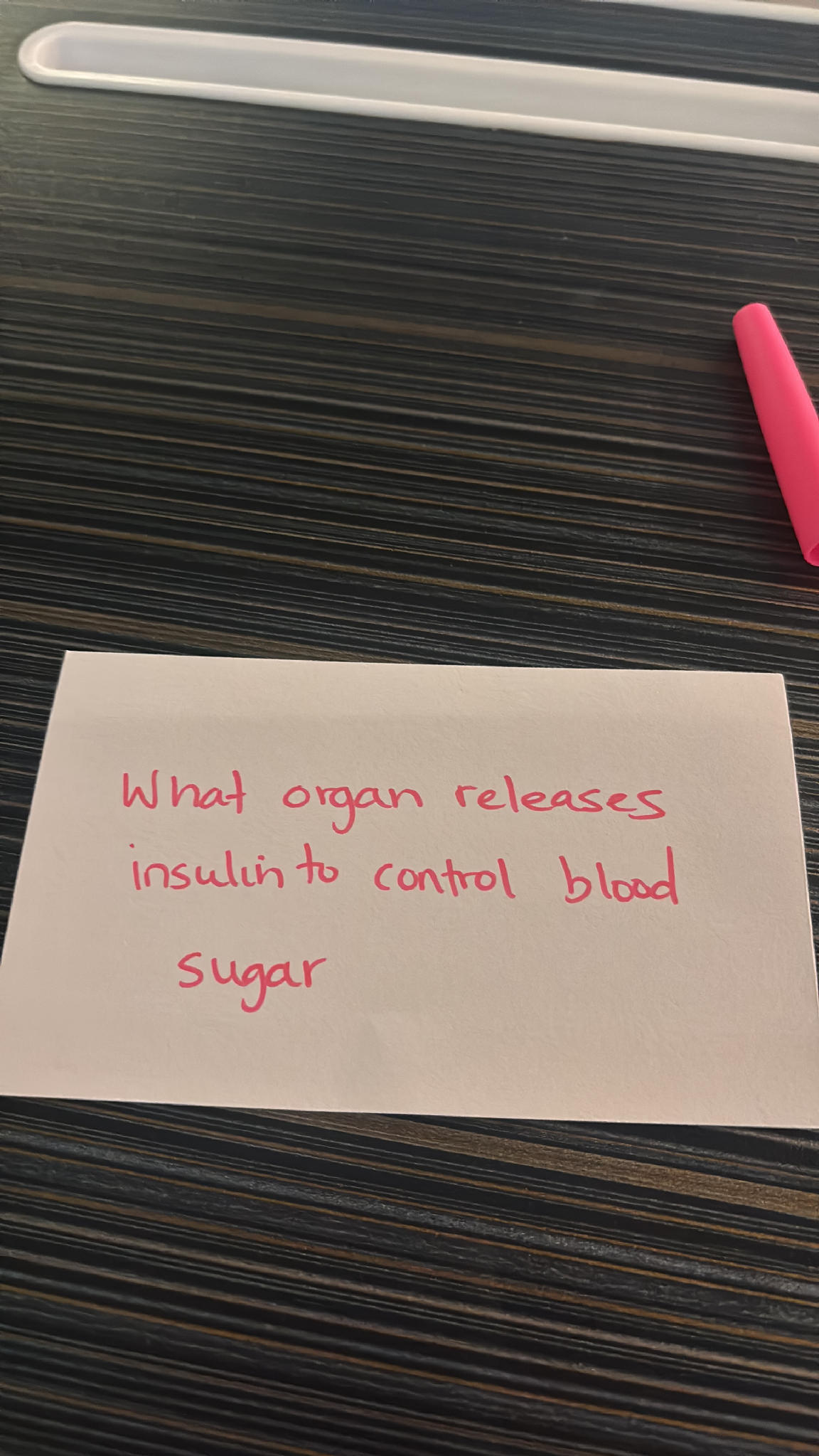 What organ releases insulin to control blood | StudyX