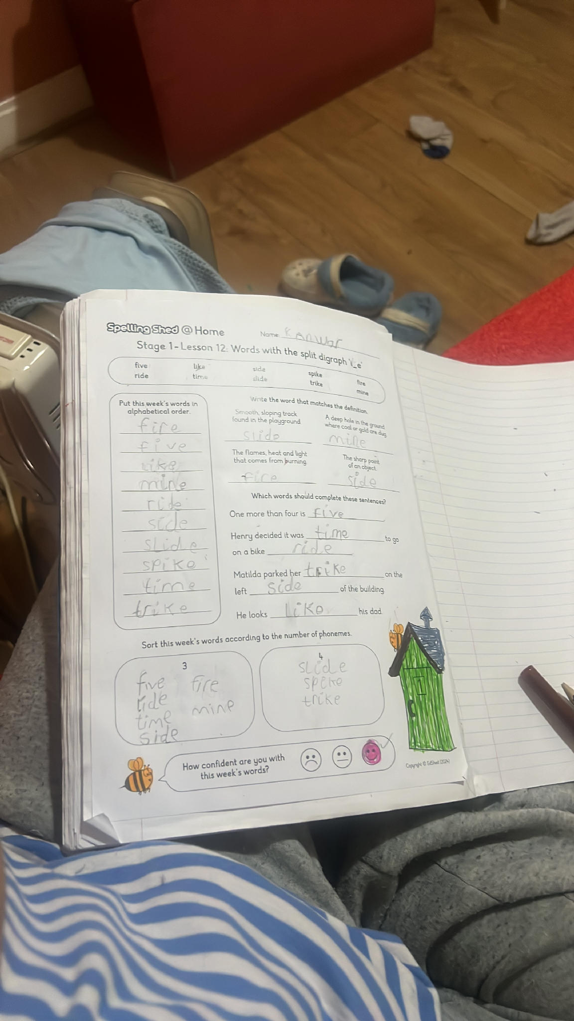 Put this week's words in alphabetical order. | StudyX