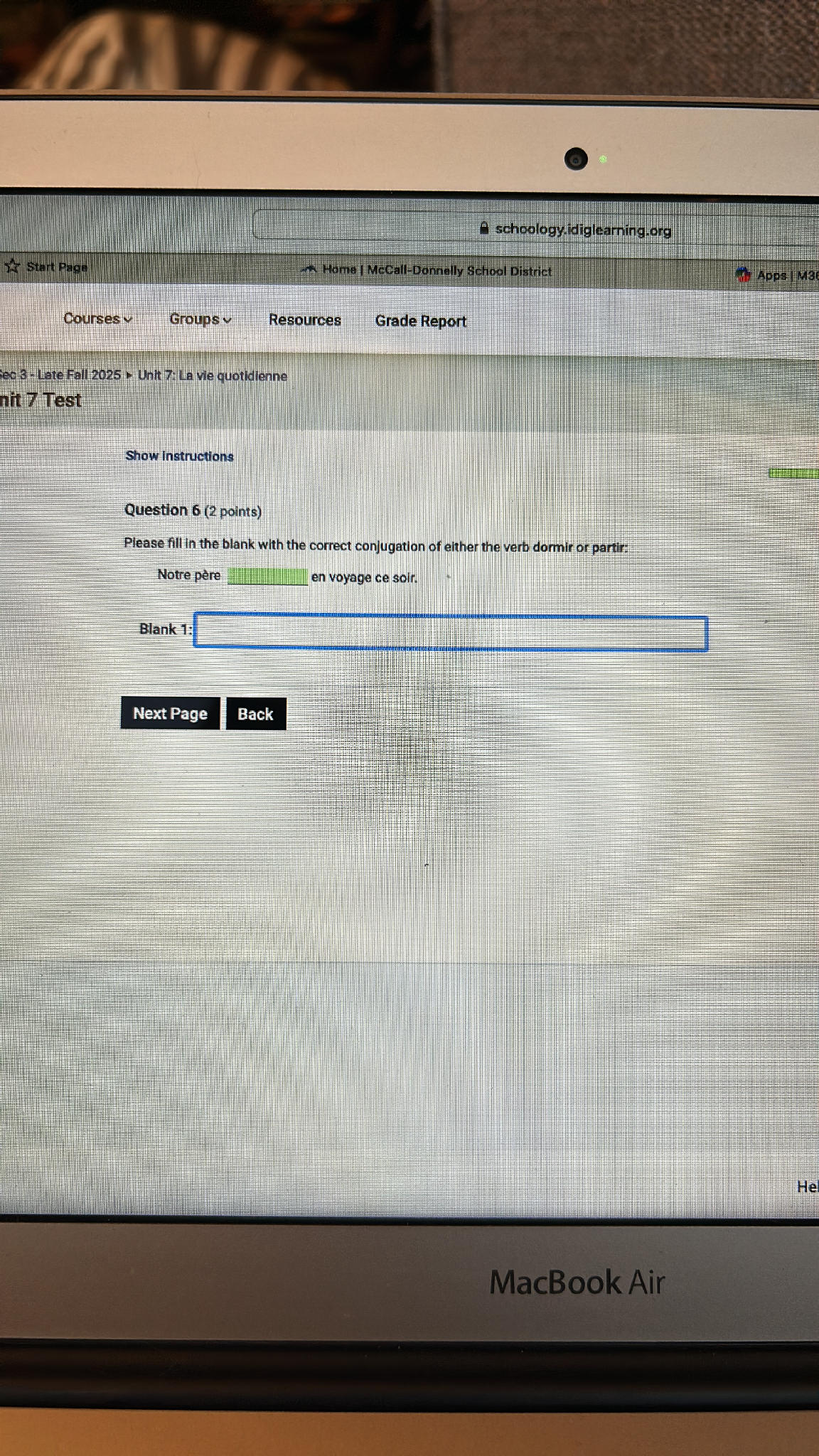Question 6 (2 points) Please fill in the | StudyX