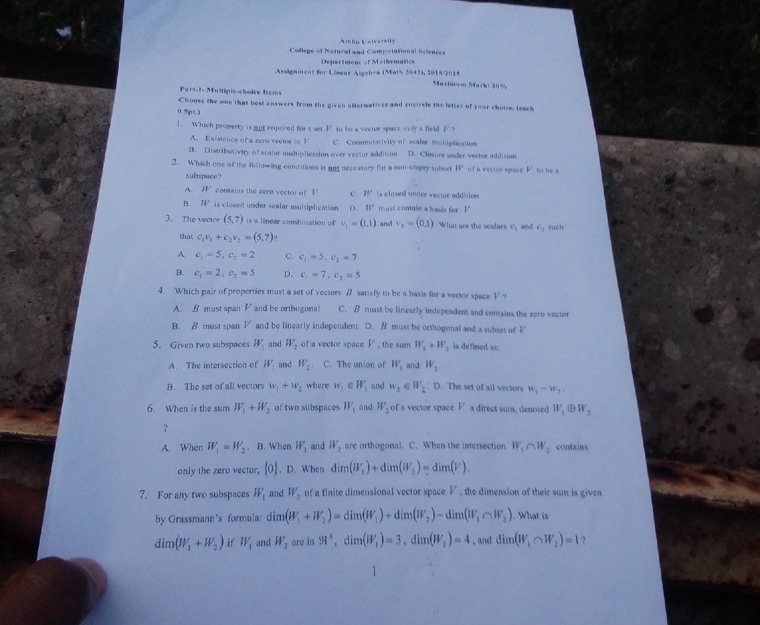 Part-1- Multiple-choice Items Choose the one | StudyX