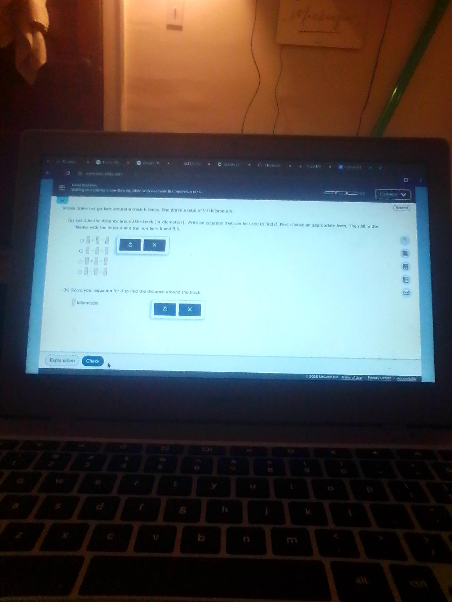 Writing and solving a one-step equation with | StudyX