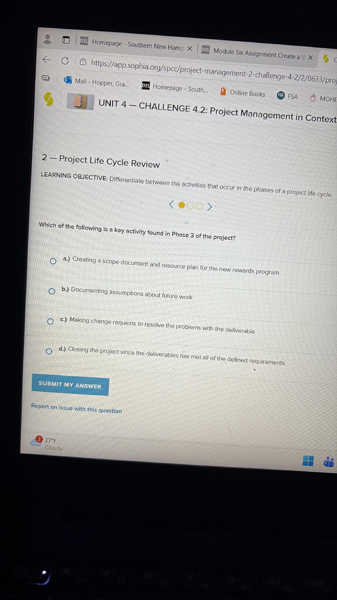 Project Life Cycle Review LEARNING | StudyX