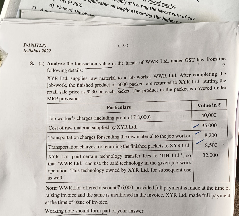 Analyze the transaction value in the hands | StudyX