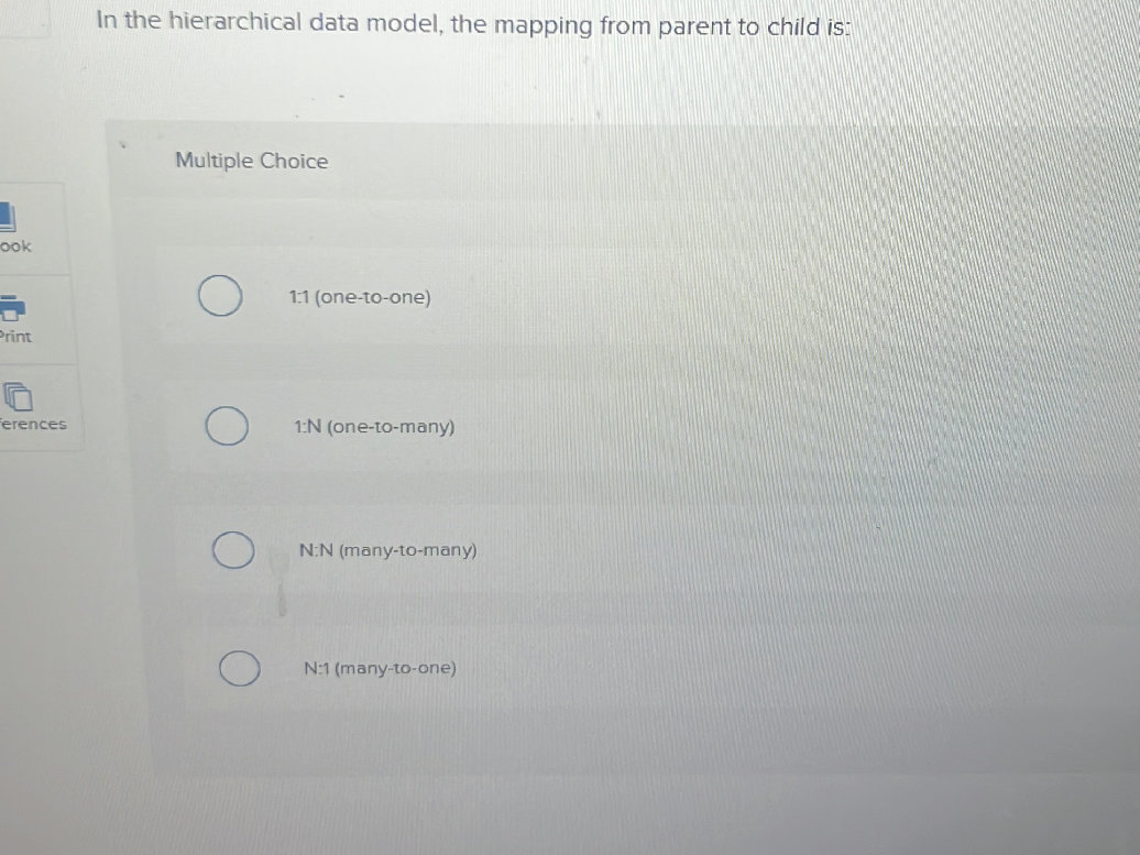 In the hierarchical data model, the mapping | StudyX