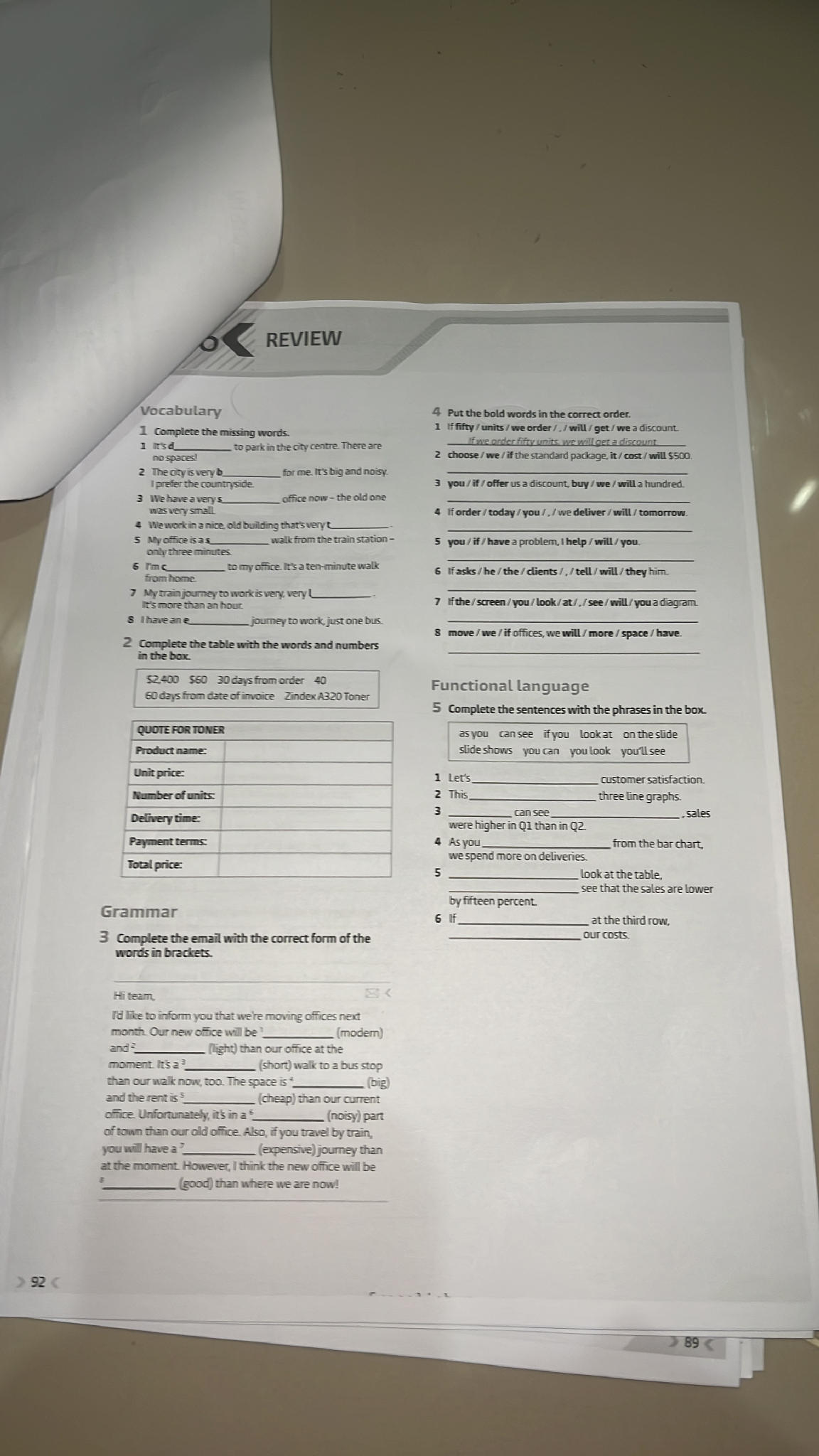 Functional language **5 Complete the | StudyX