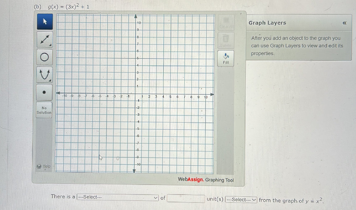 $g(x) = (3x)^2 + 1$ There is a ---Select--- | StudyX
