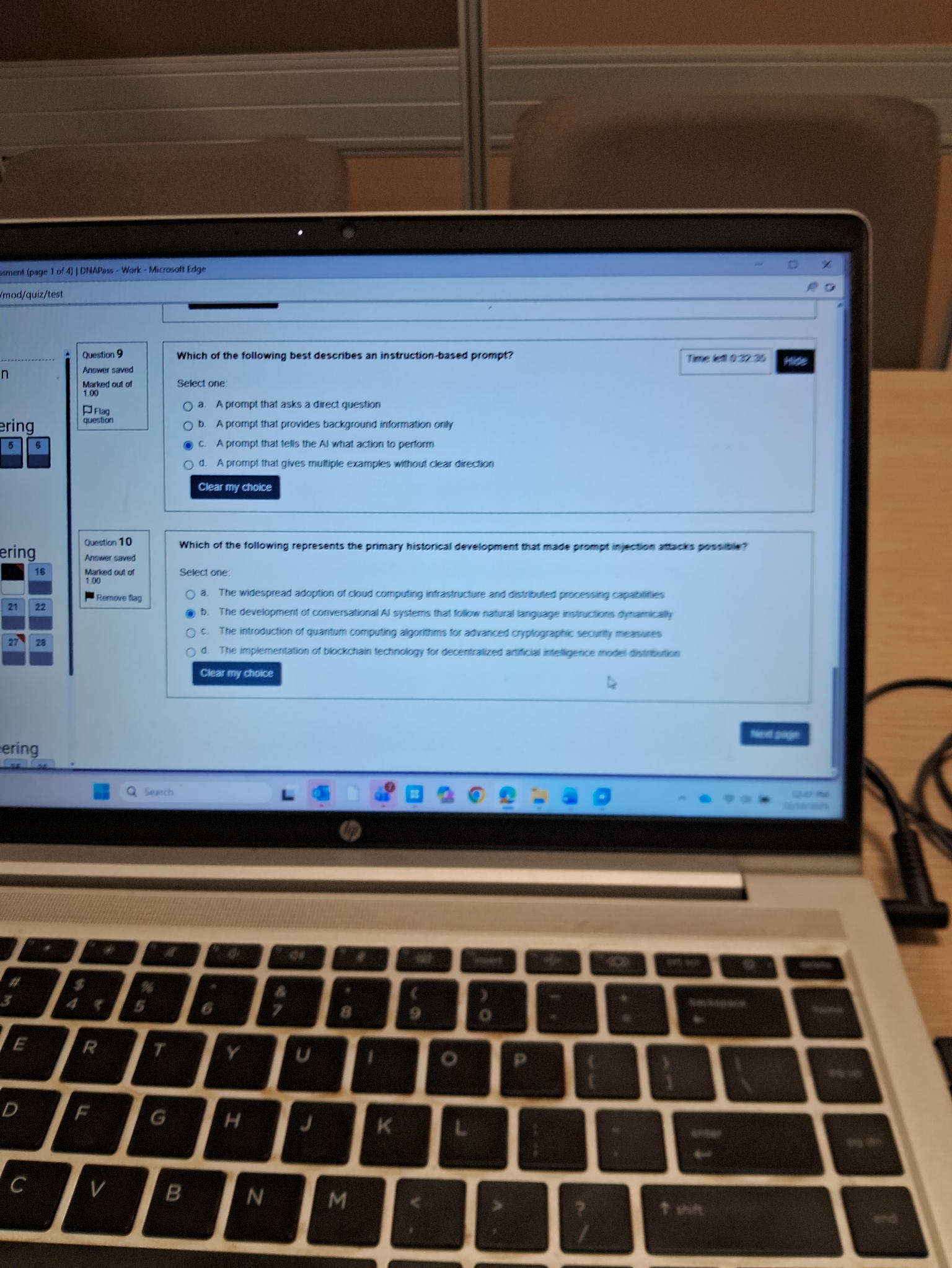 Which of the following best describes an | StudyX
