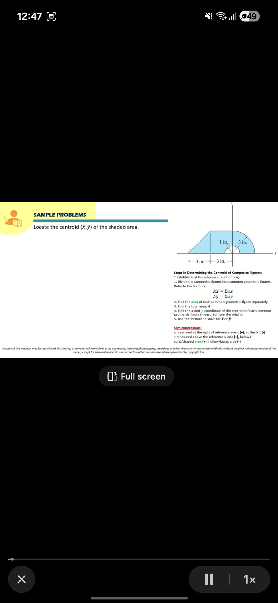 SAMPLE PROBLEMS Locate the centroid $( {x}, | StudyX