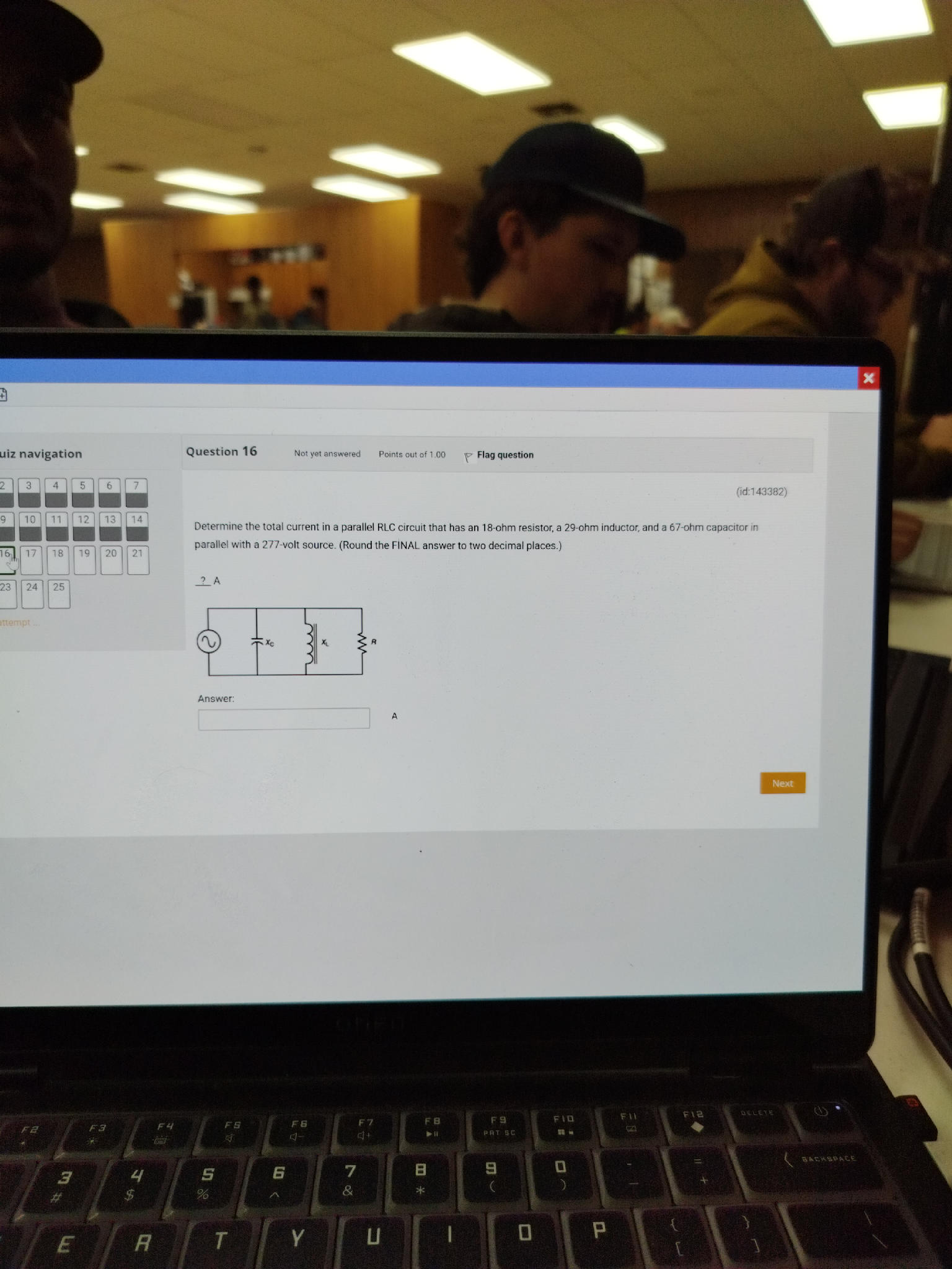 Question 16 Determine the total current in | StudyX