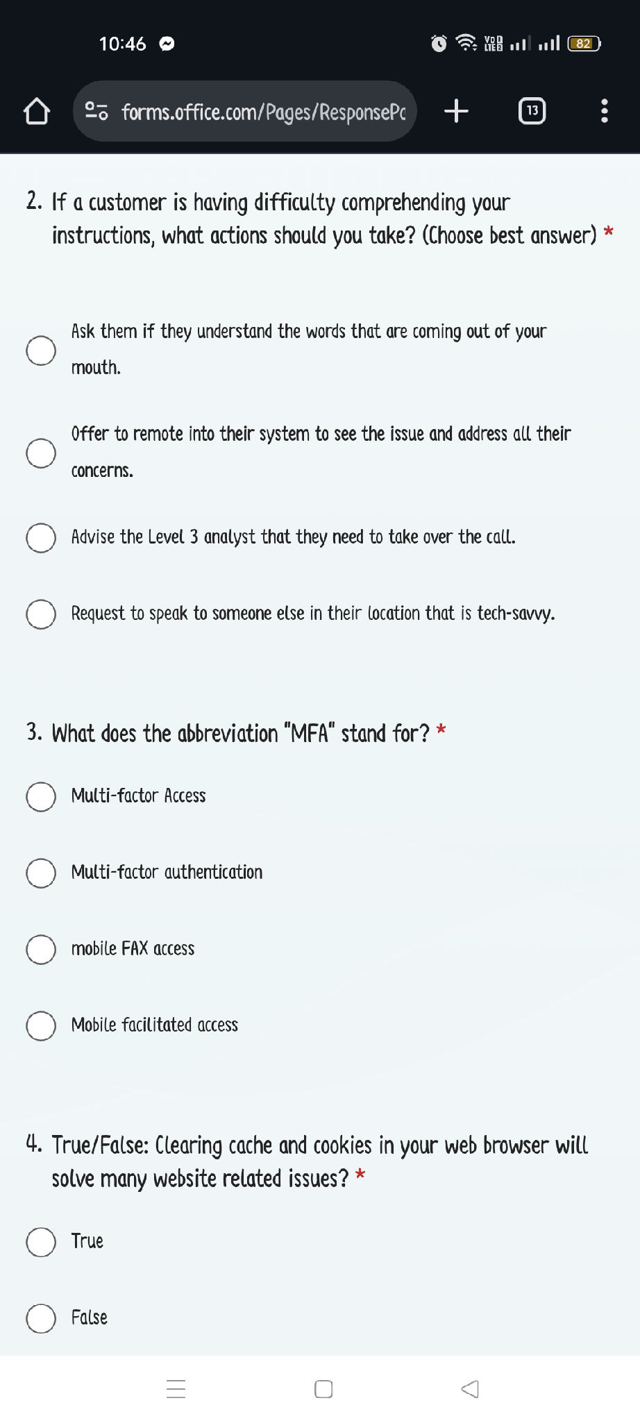 What does the abbreviation "MFA" stand for? | StudyX