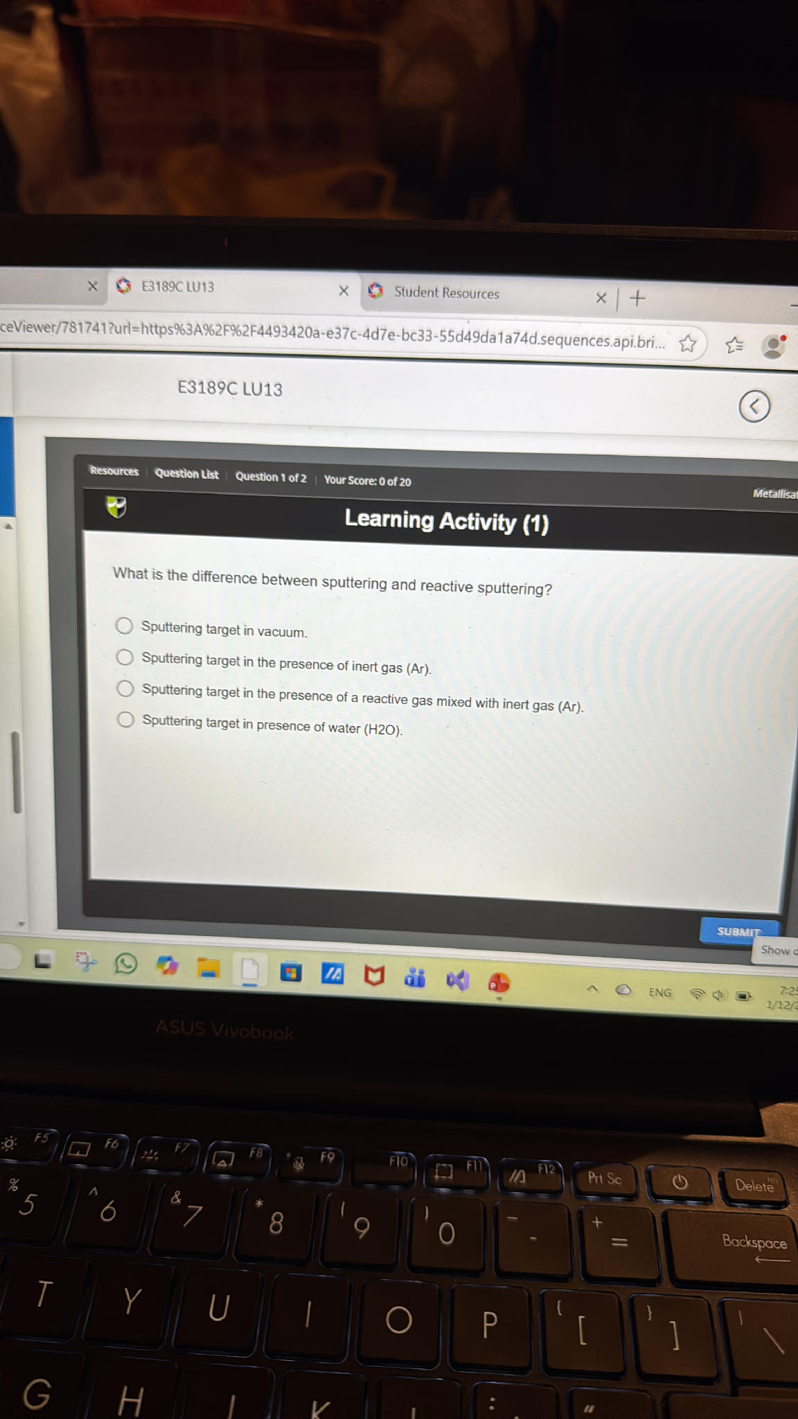 What is the difference between sputtering | StudyX