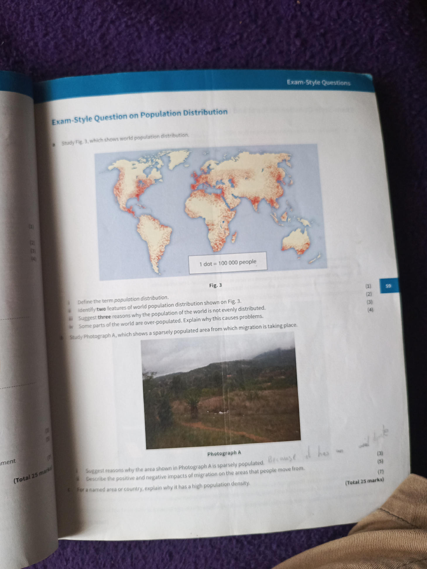 Study Fig. 3, which shows world population | StudyX