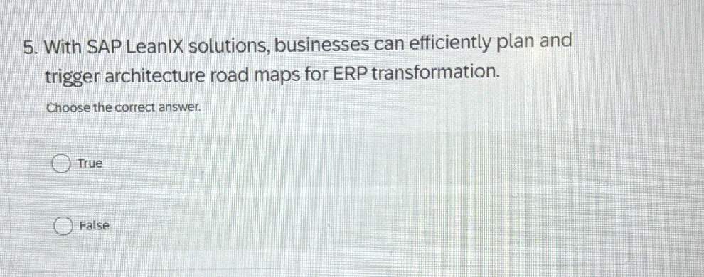 5. With SAP LeanIX solutions, businesses can | StudyX