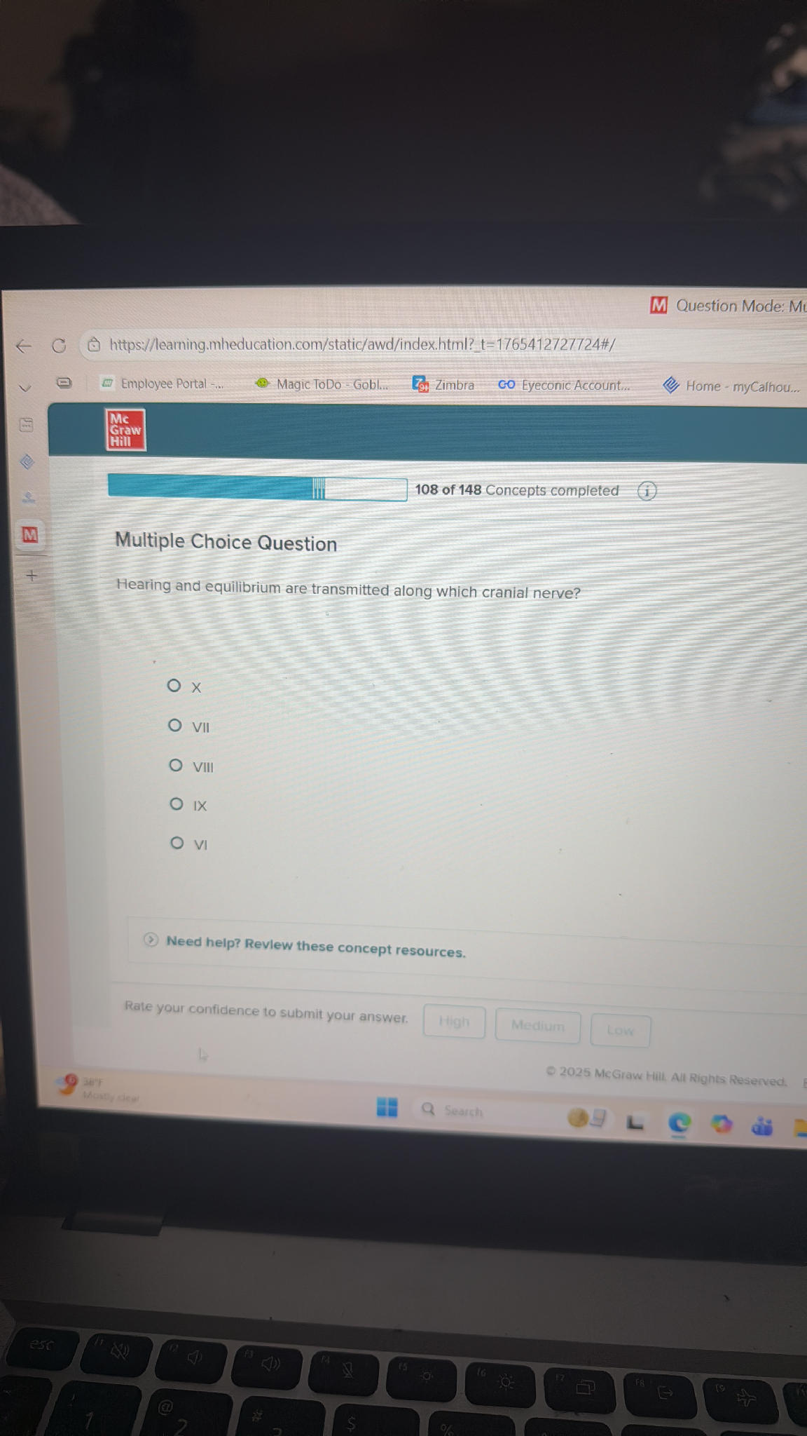 Multiple Choice Question Hearing and | StudyX