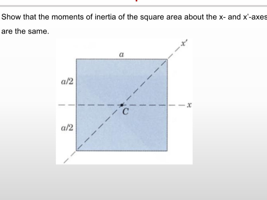 Show that the moments of inertia of the | StudyX