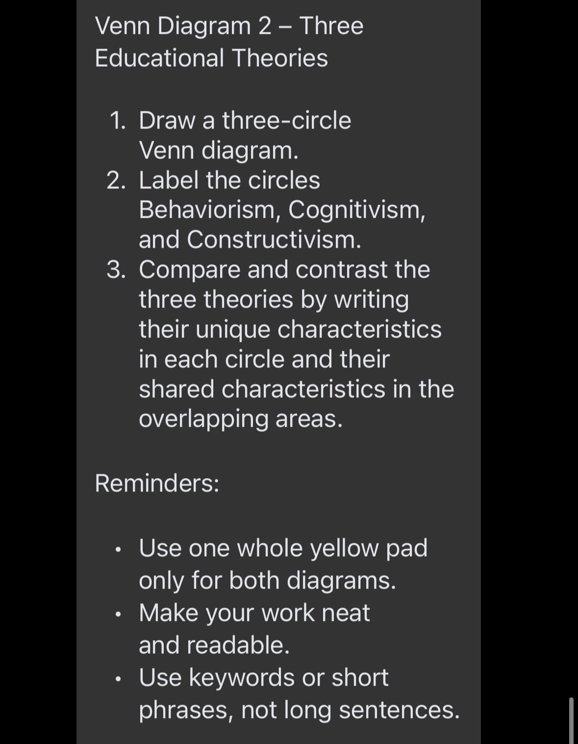 1. Draw a three-circle Venn diagram. 2. | StudyX