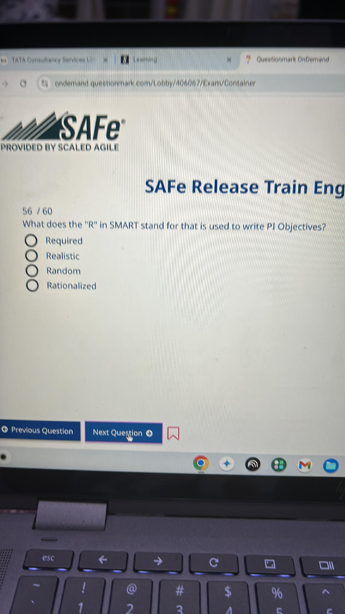 What does the "R" in SMART stand for that is | StudyX