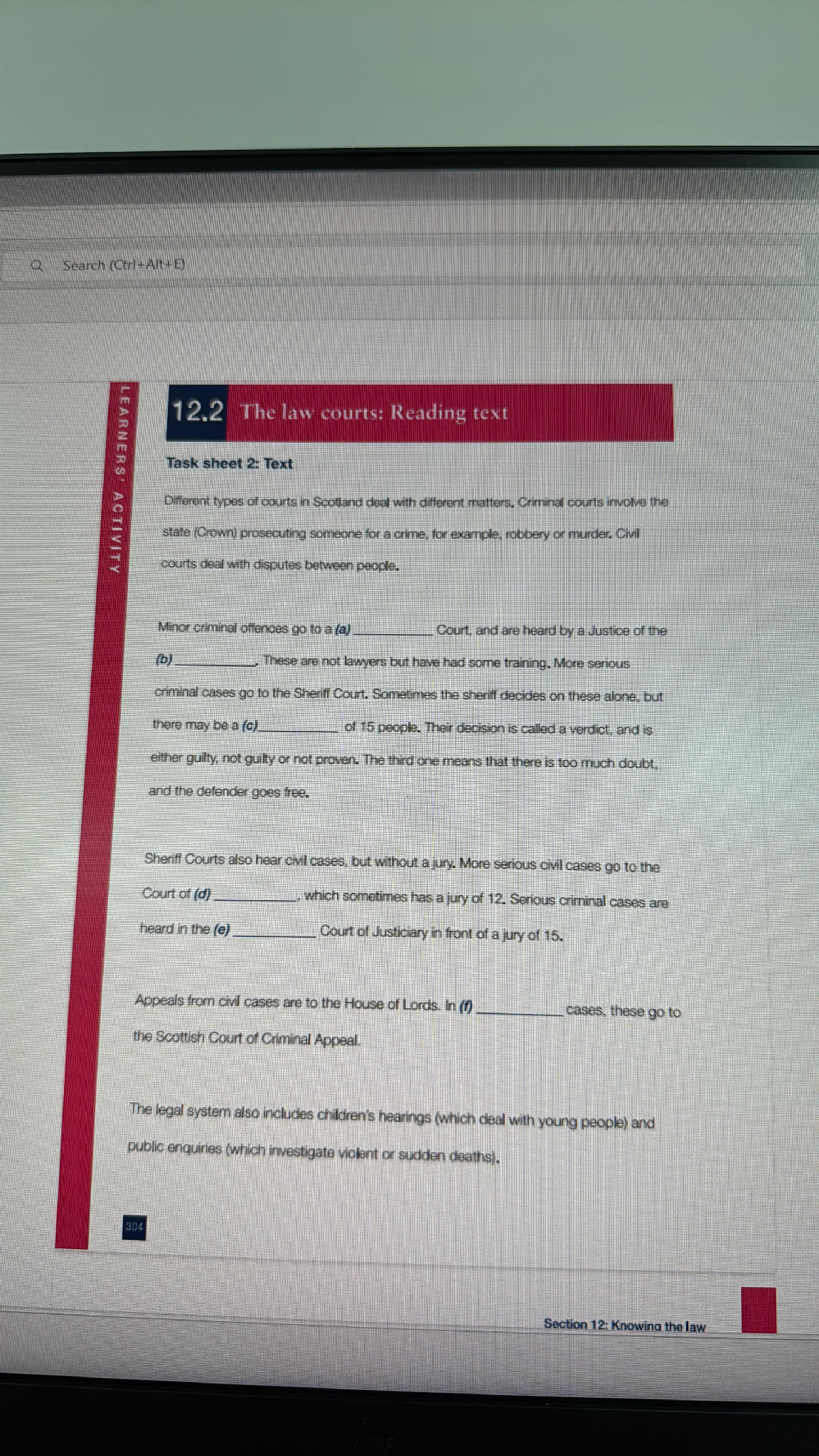Task sheet 2: Text Different types of | StudyX