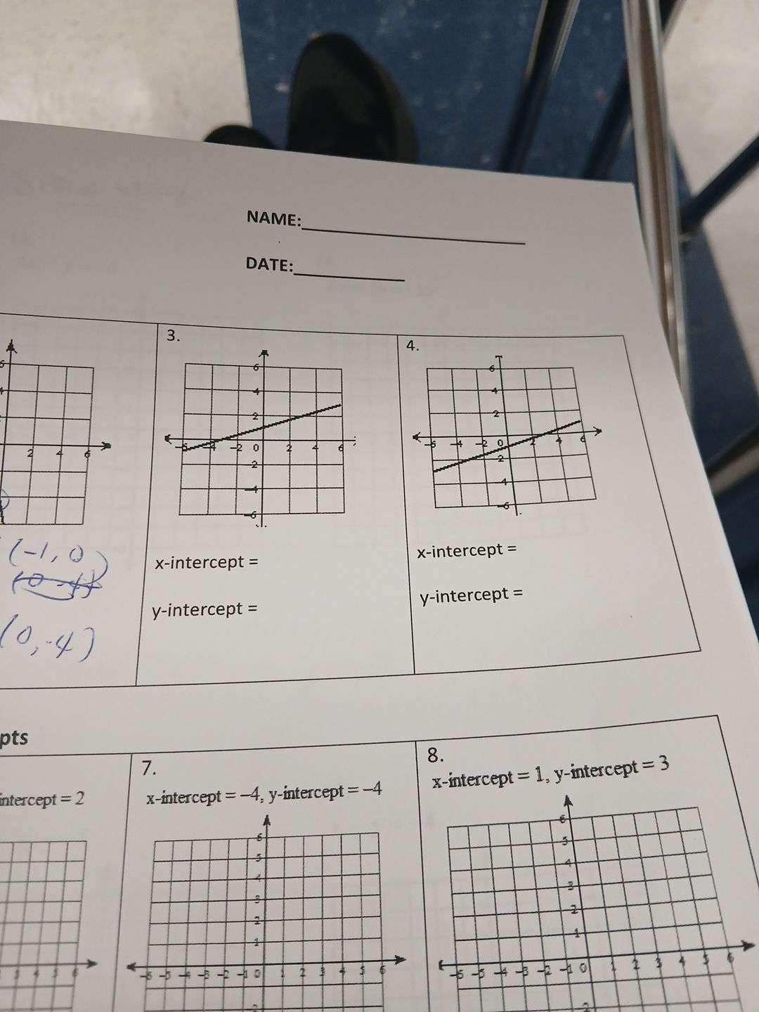 Identify the x-intercept and y-intercept for | StudyX