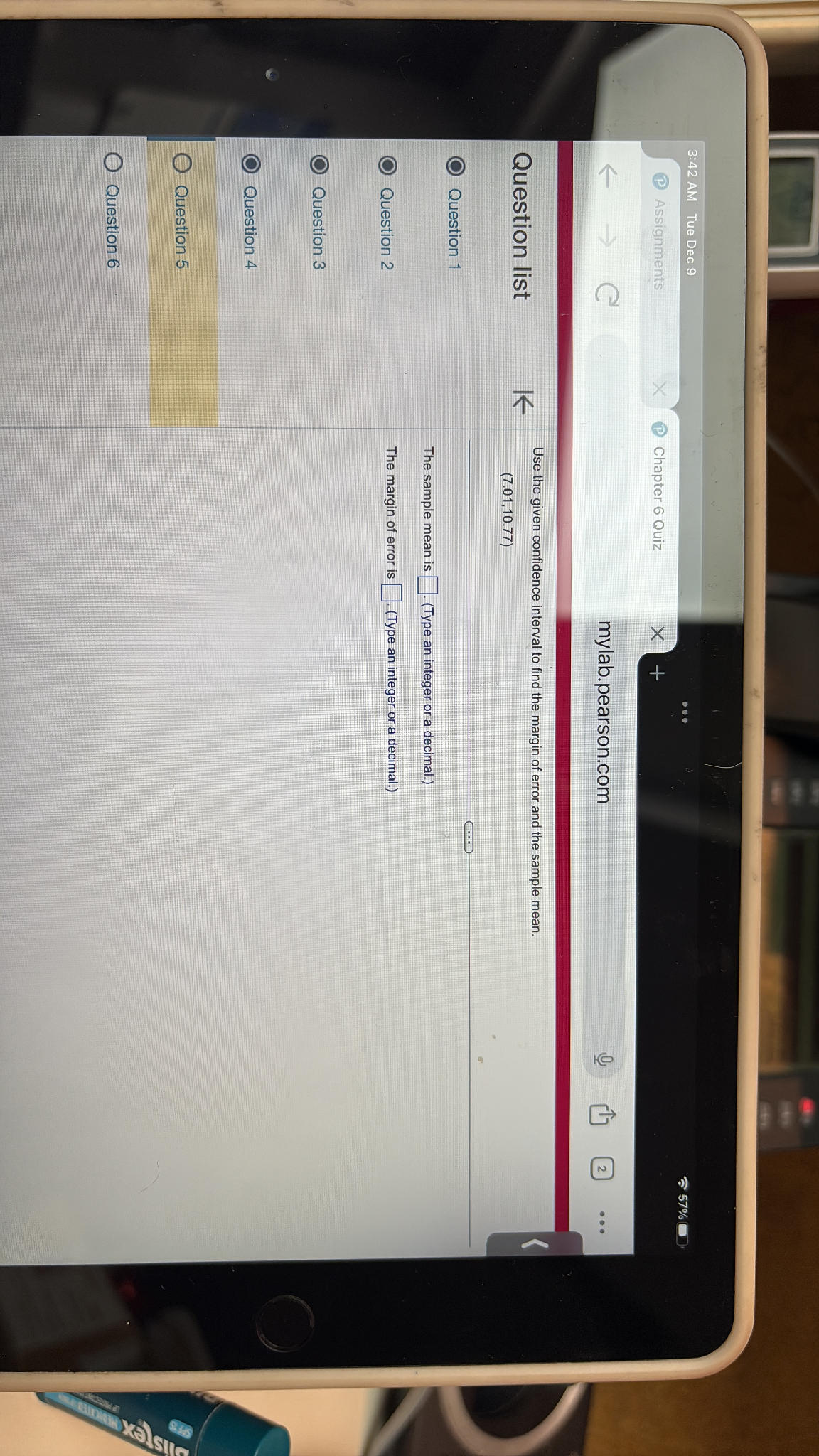 Use the given confidence interval to find | StudyX