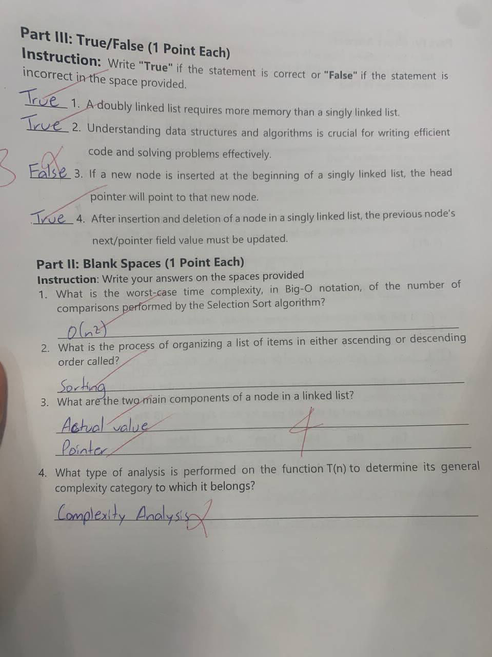 Write "True" if the statement is correct or | StudyX