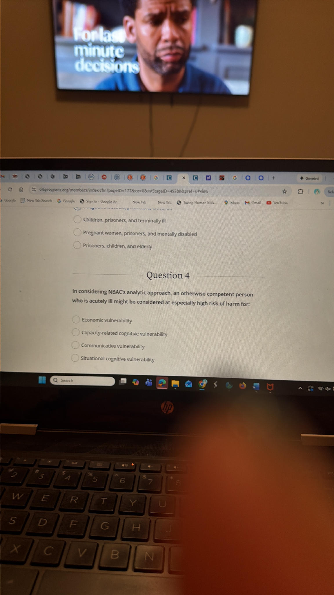 In considering NBAC's analytic approach, an
