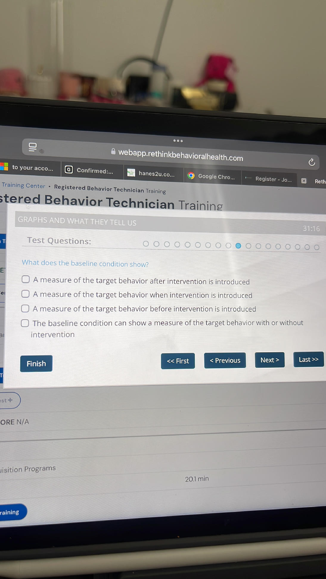 What does the baseline condition show? A | StudyX