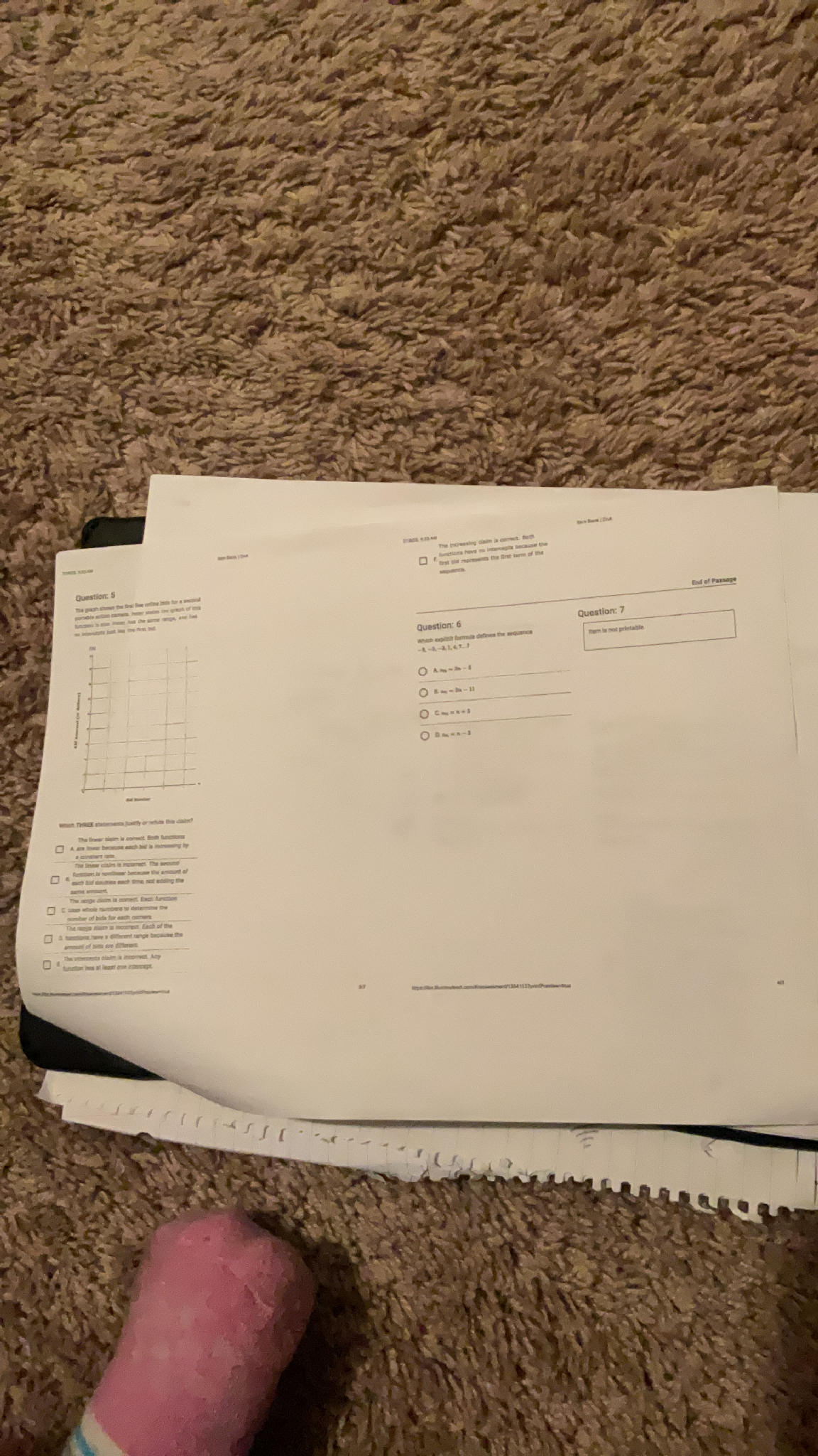 Question: 5 [The question refers to a graph | StudyX