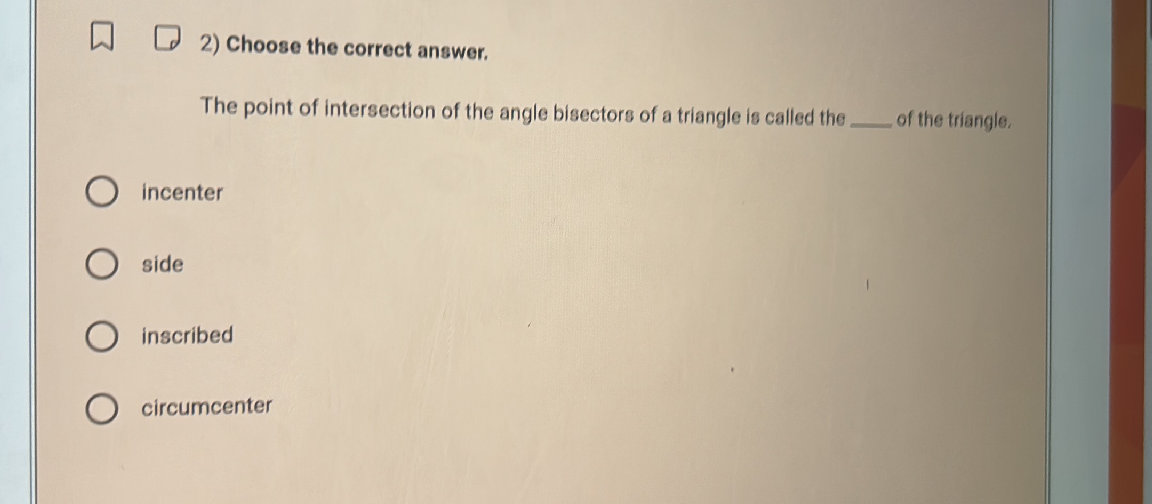2) Choose the correct answer. The point of | StudyX