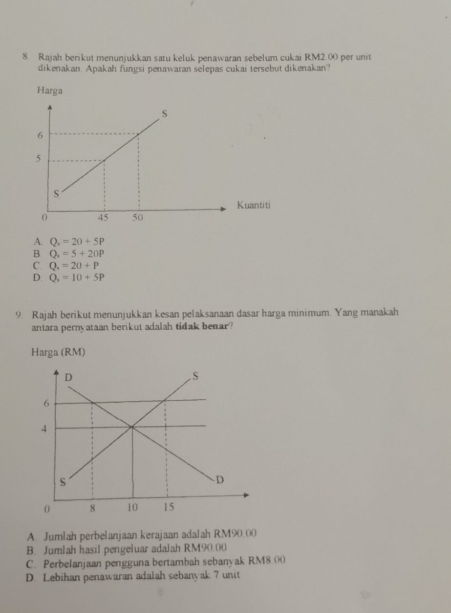 8. Rajah berikut menunjukkan satu keluk | StudyX