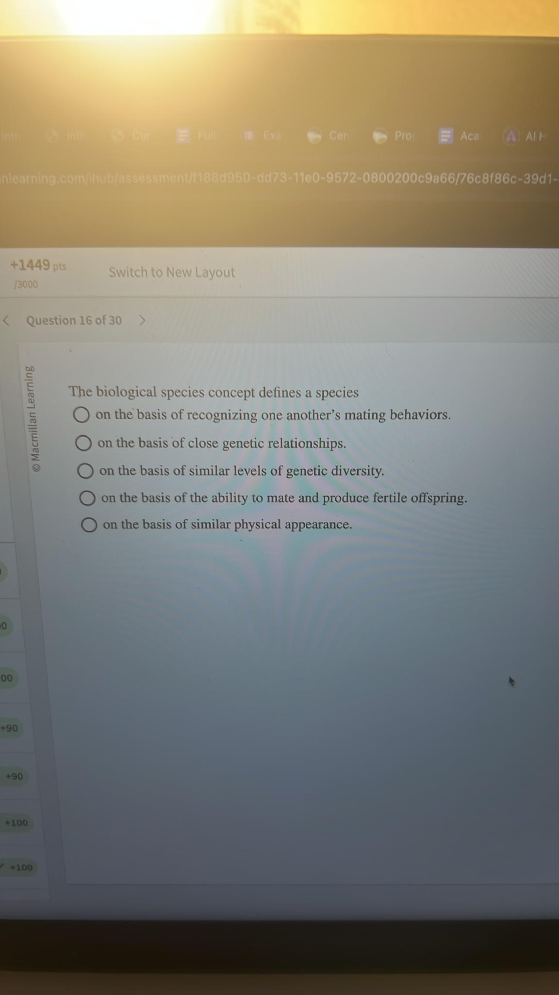 The biological species concept defines a | StudyX