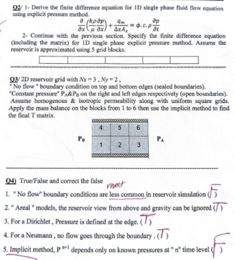 1- Derive the finite difference equation for | StudyX