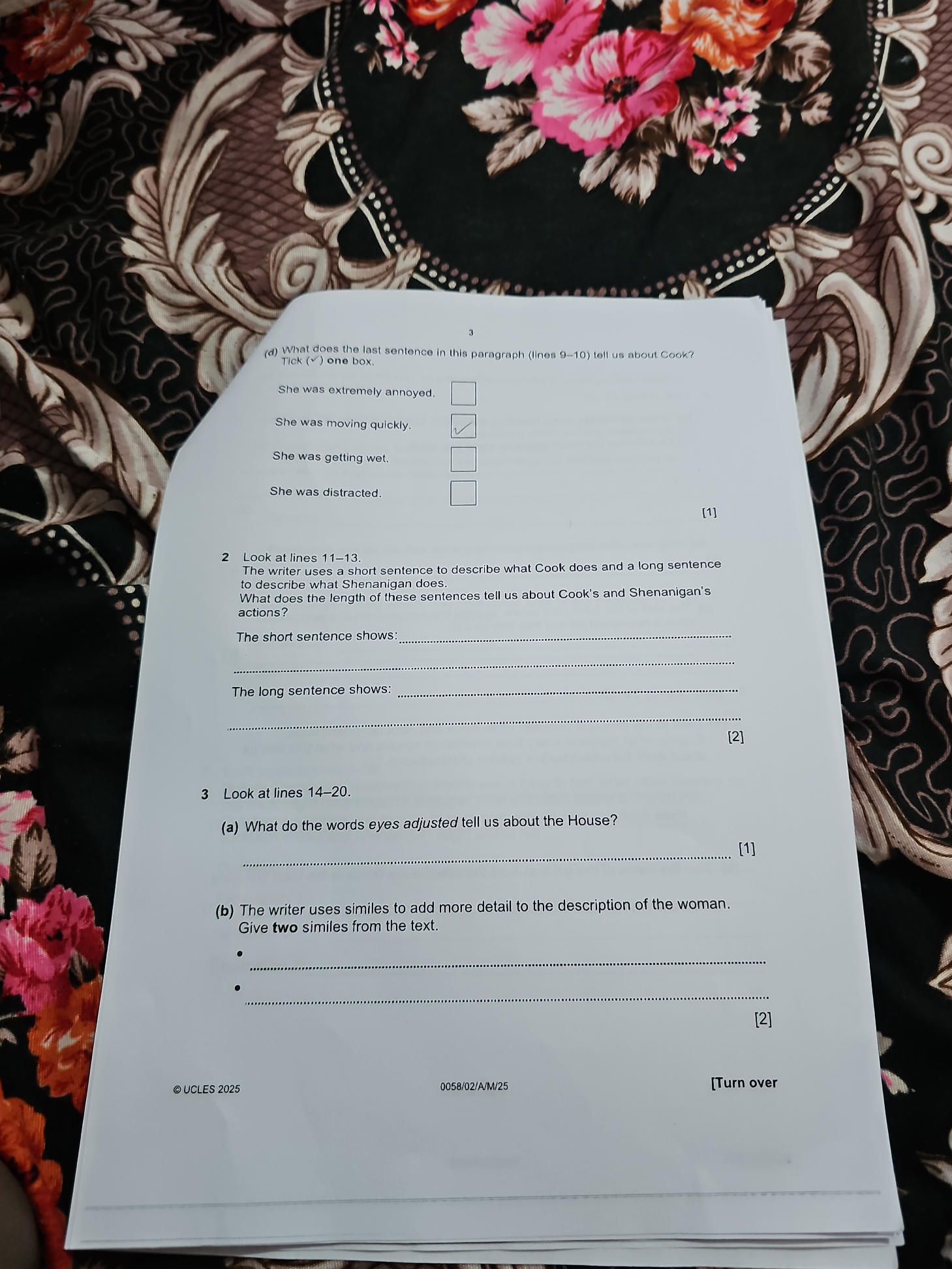 (d) What does the last sentence in this | StudyX