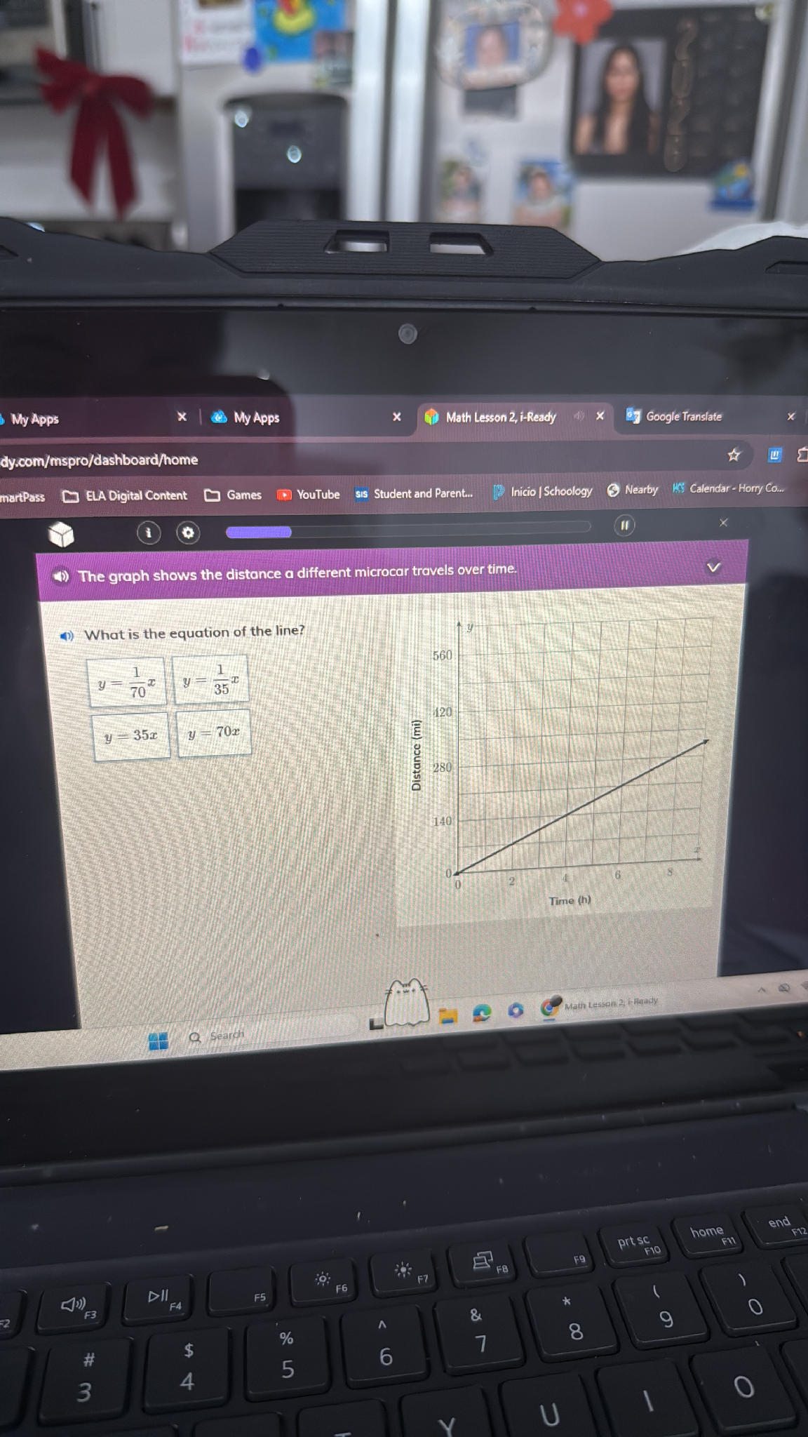 The graph shows the distance a different | StudyX