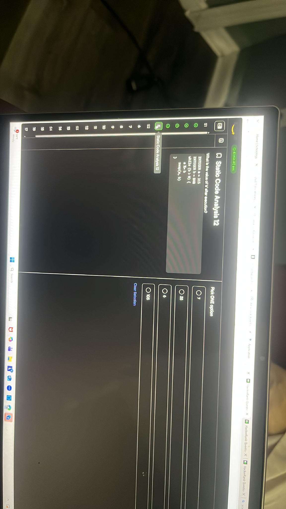 What is the value of 'a' after execution? | StudyX