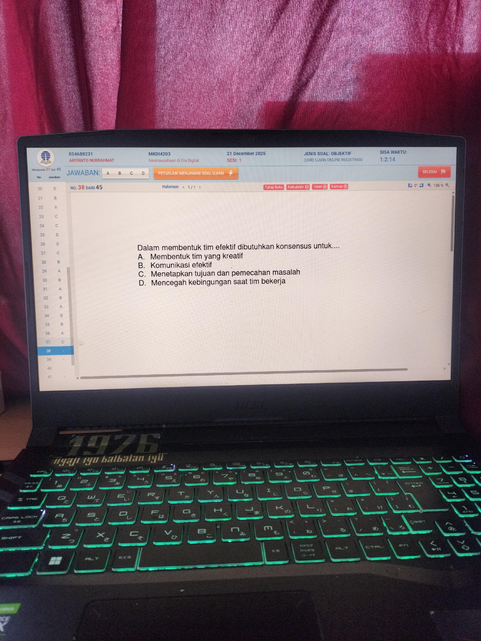 Dalam membentuk tim efektif dibutuhkan | StudyX