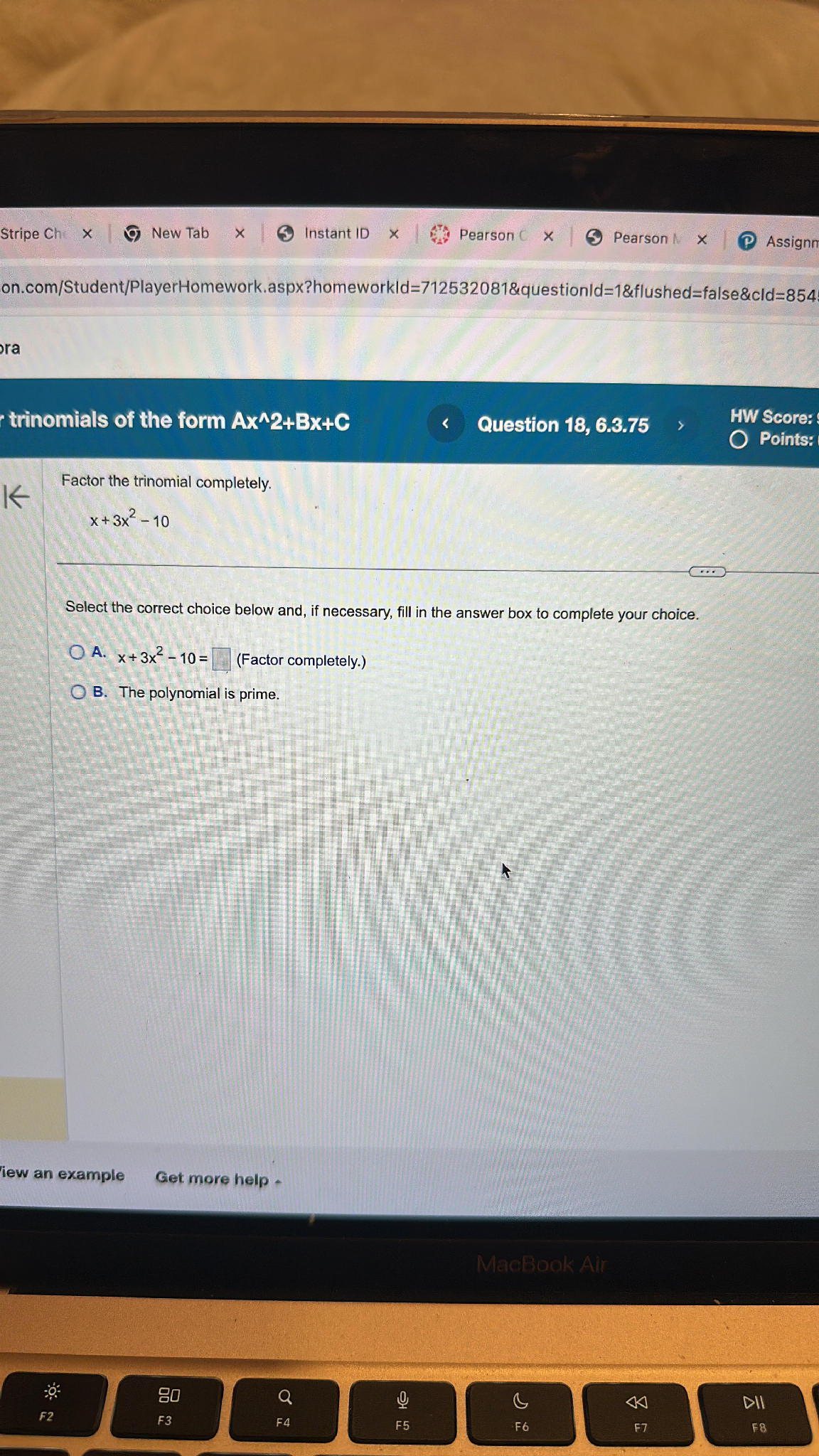 Factor the trinomial completely. $x + 3x^2 | StudyX