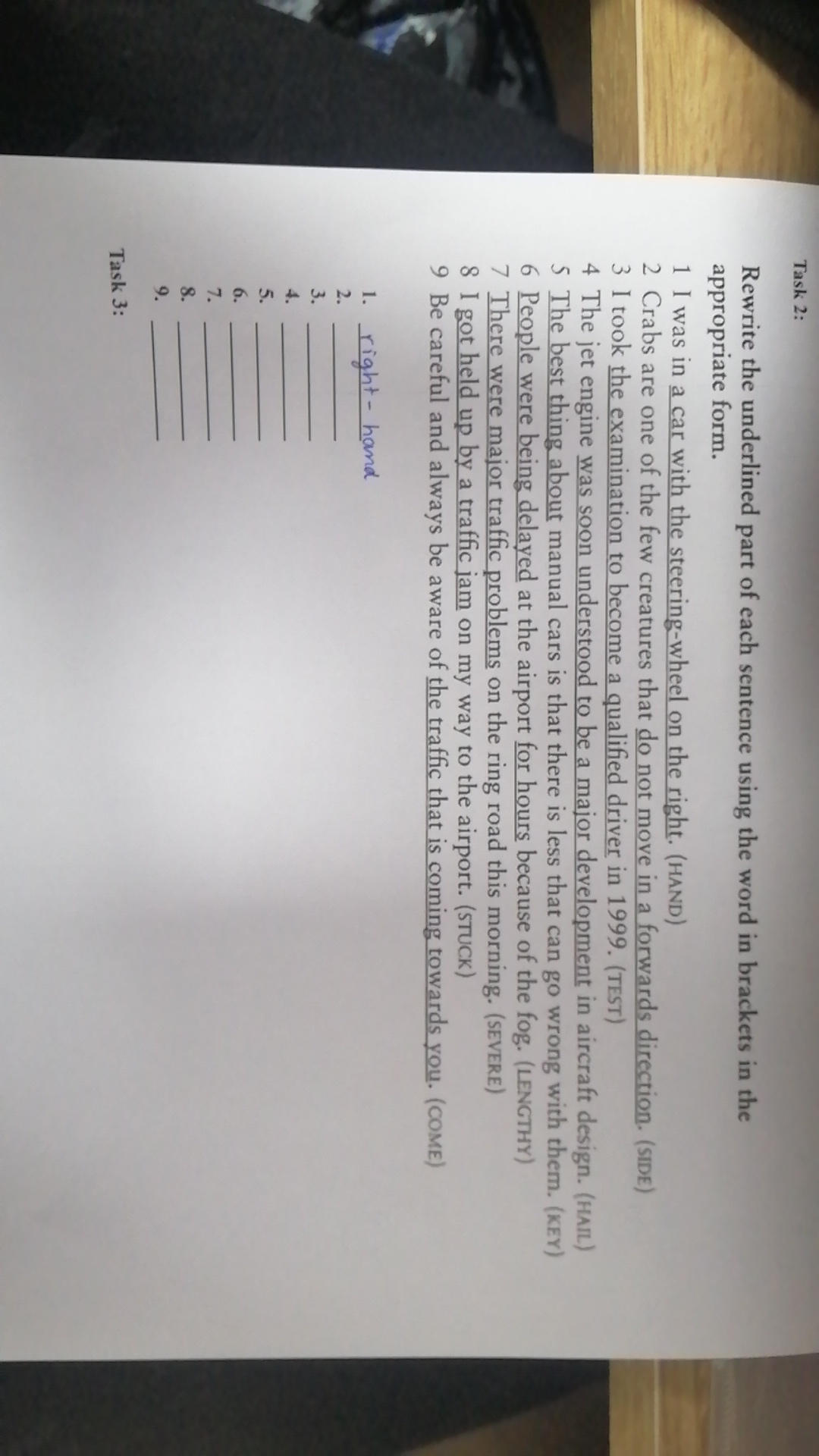 Rewrite the underlined part of each sentence | StudyX