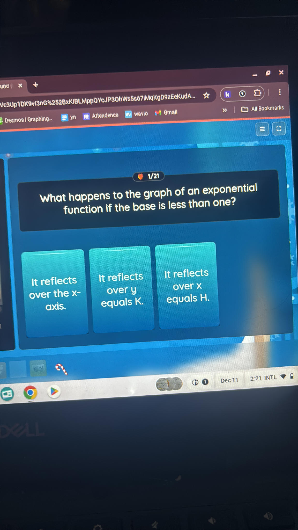 What happens to the graph of an exponential | StudyX