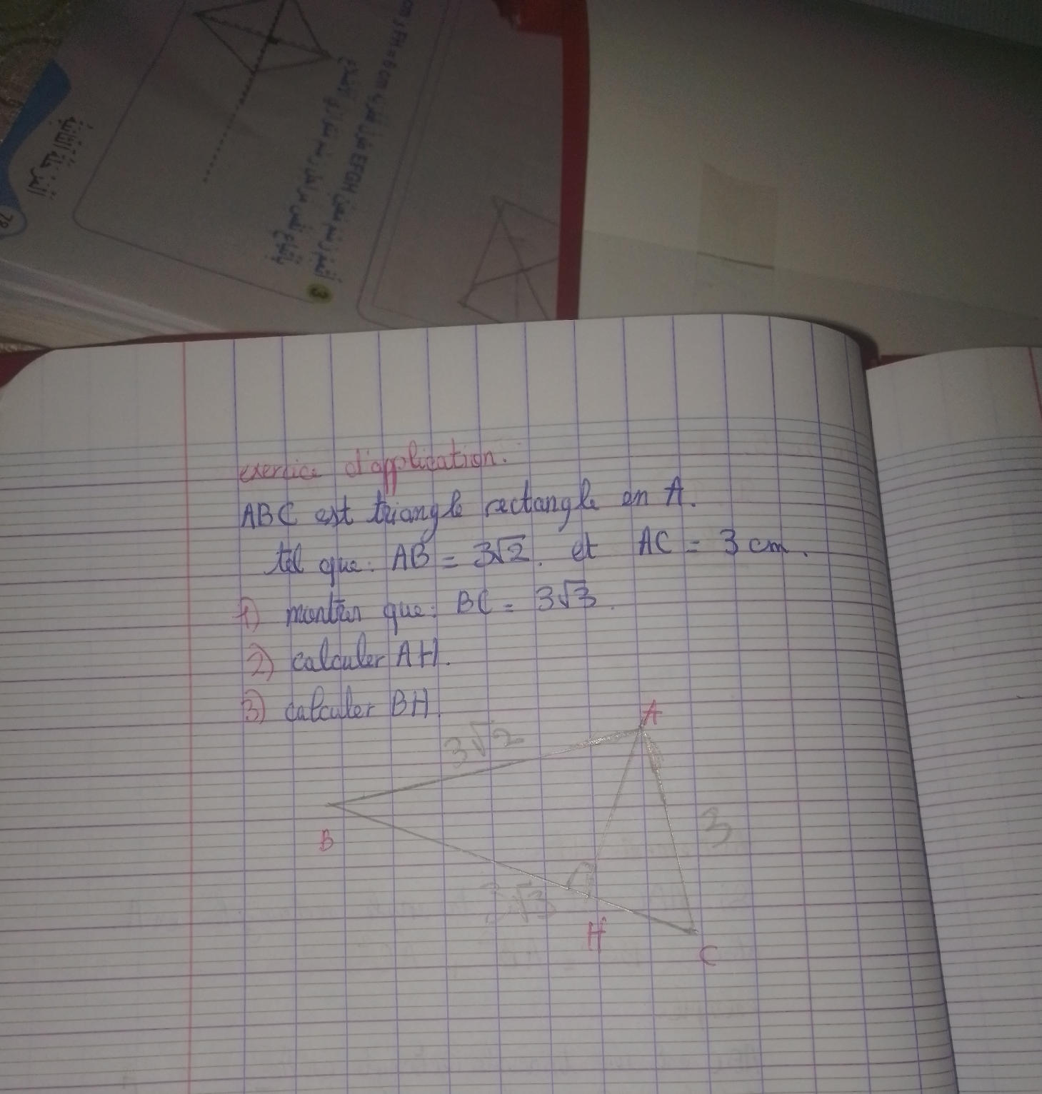 ABC est triangle rectangle en A. tel que: | StudyX