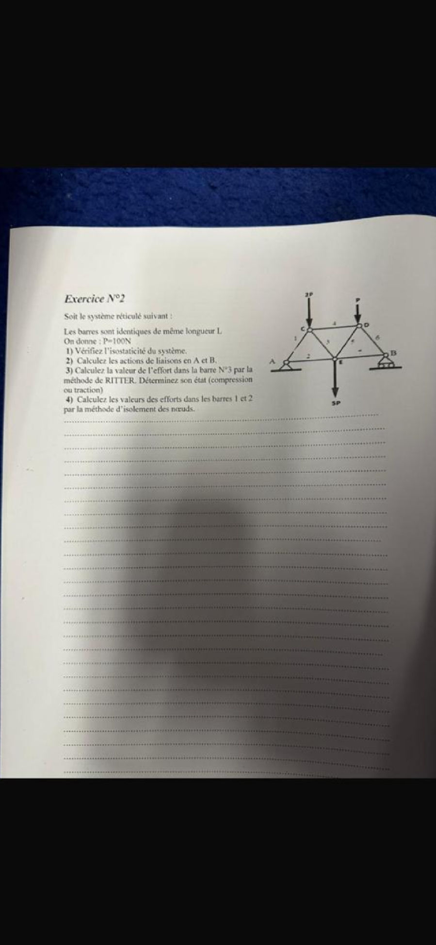 Soit le système réticulé suivant: Les | StudyX
