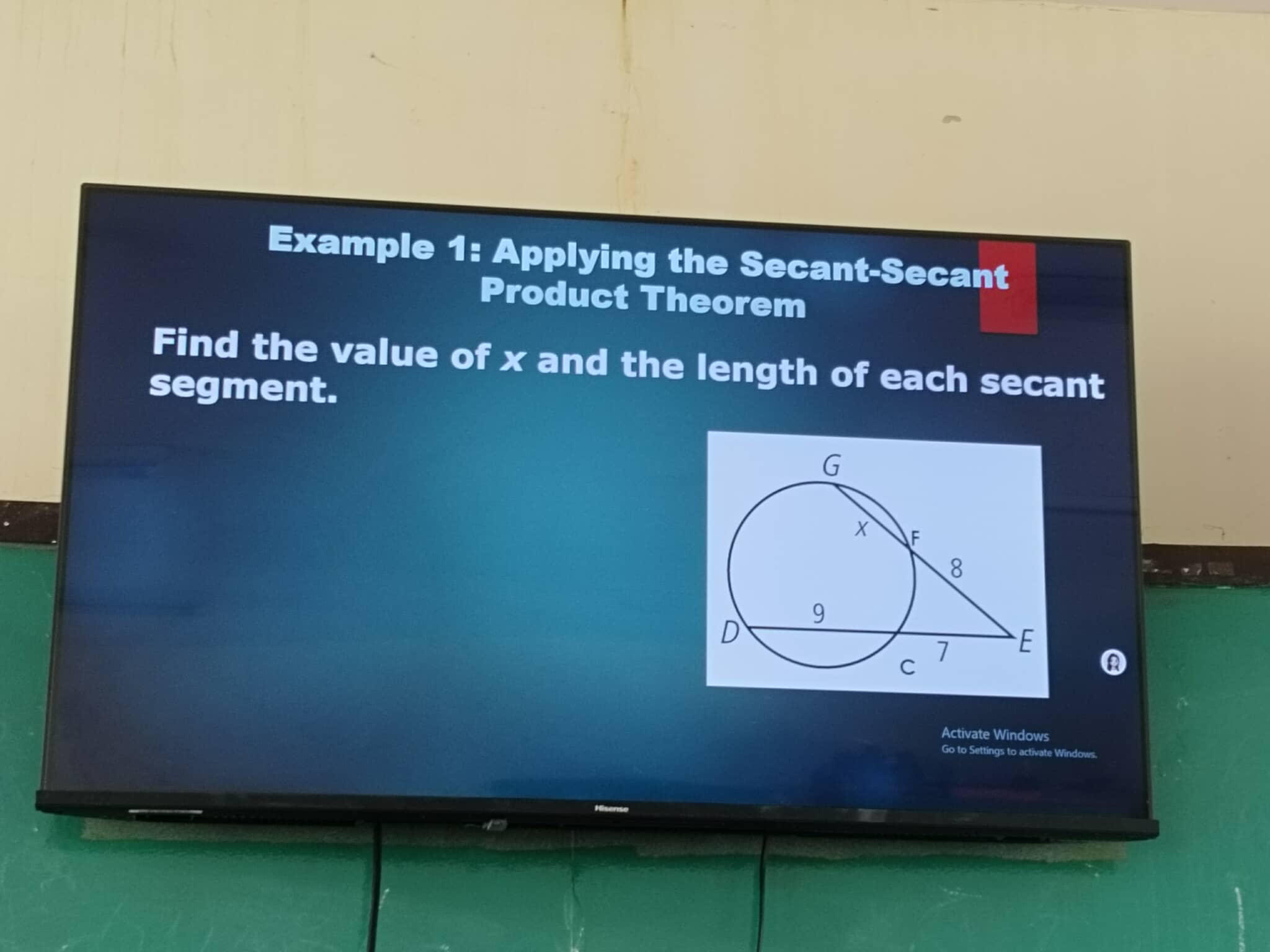 Example 1: Applying the Secant-Secant | StudyX