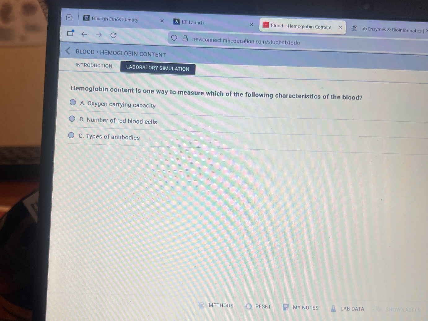 Hemoglobin content is one way to measure | StudyX