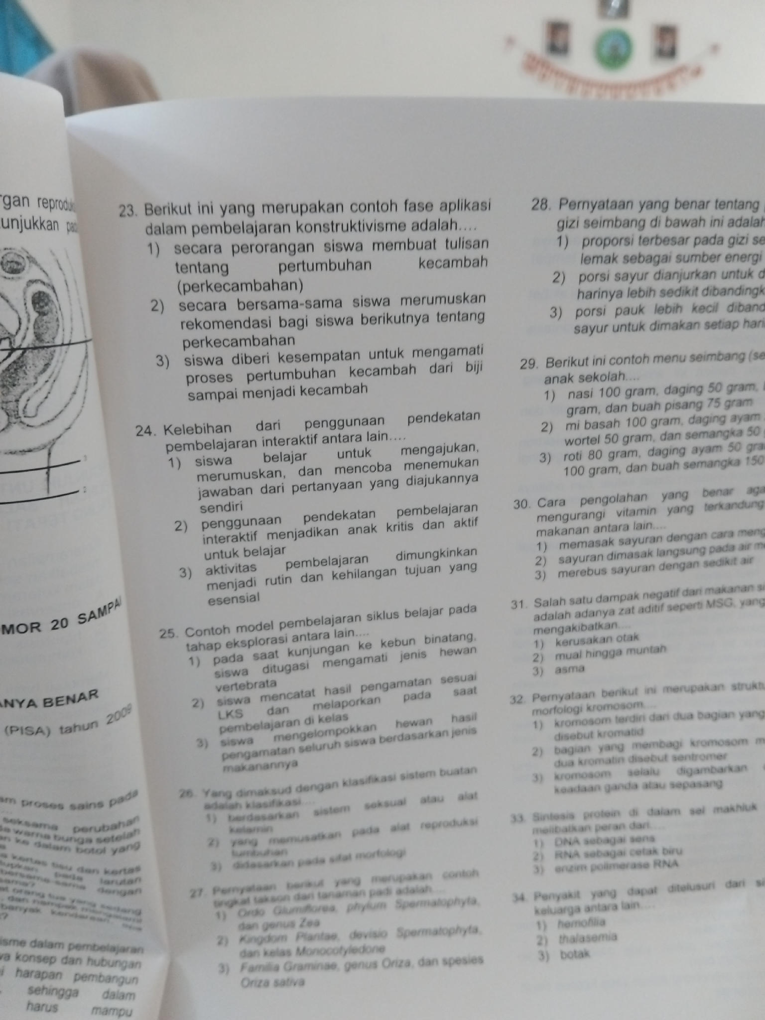 23. Berikut ini yang merupakan contoh fase | StudyX