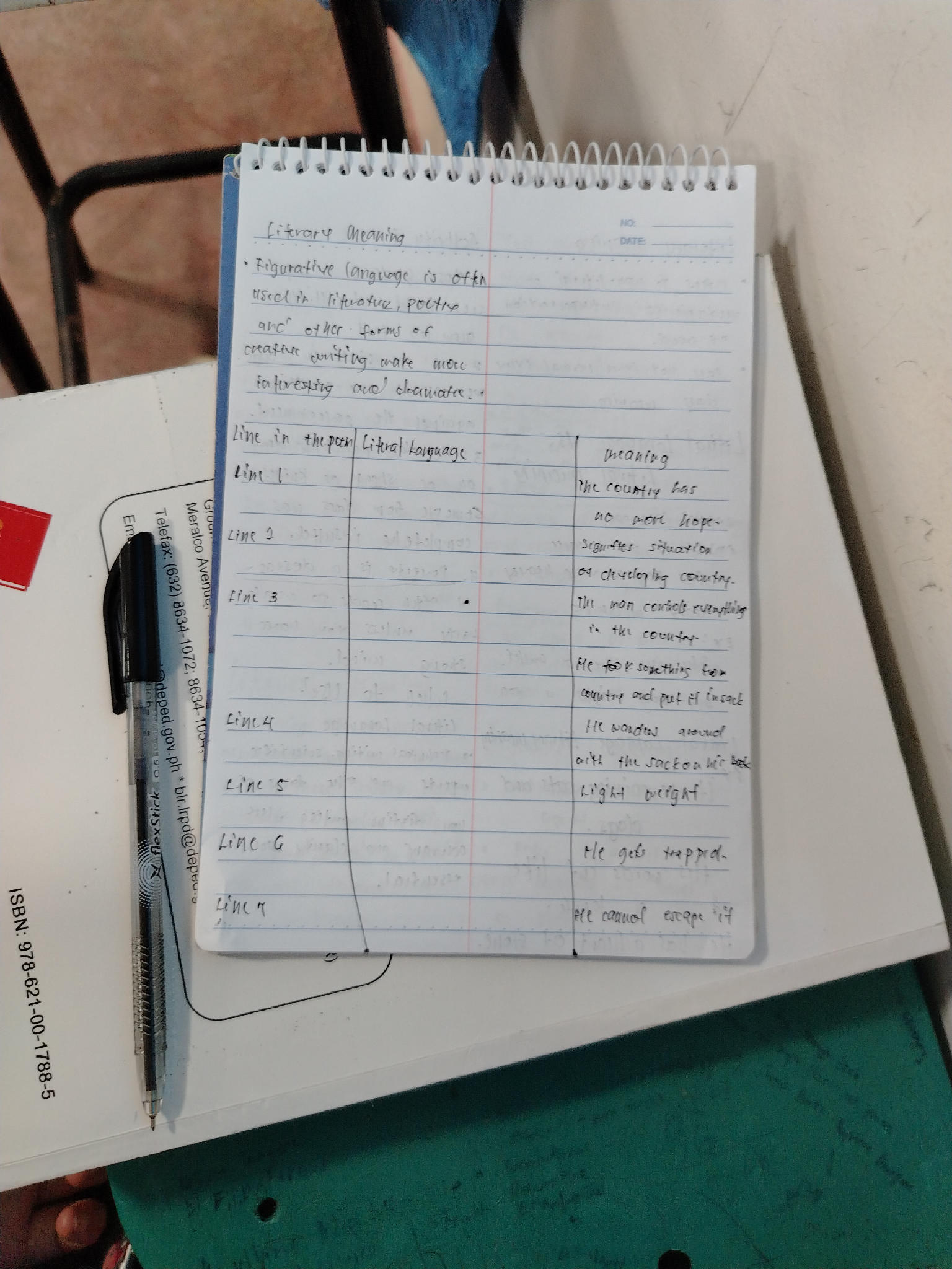 Literary meaning * Figurative language is | StudyX