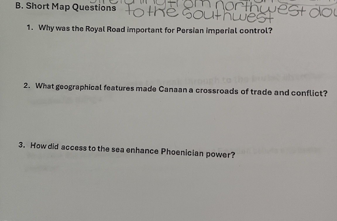 B. Short Map Questions 1. Why was the Royal | StudyX
