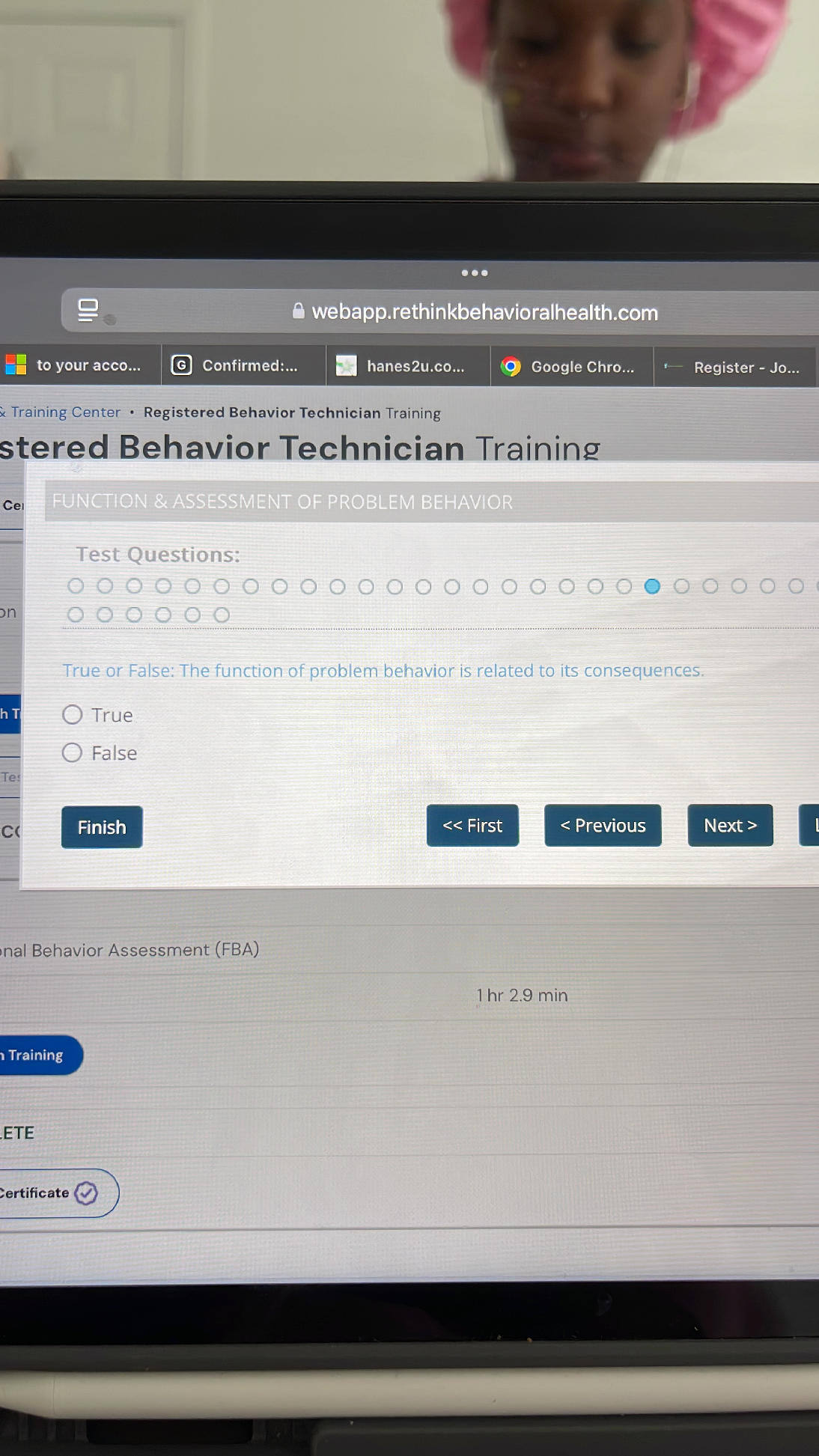 True or False: The function of problem | StudyX