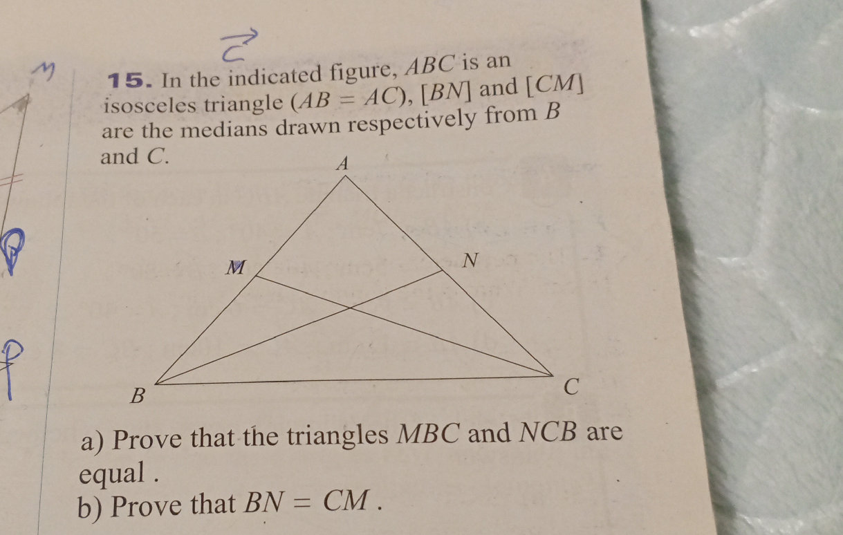 In the indicated figure, $ABC$ is an | StudyX