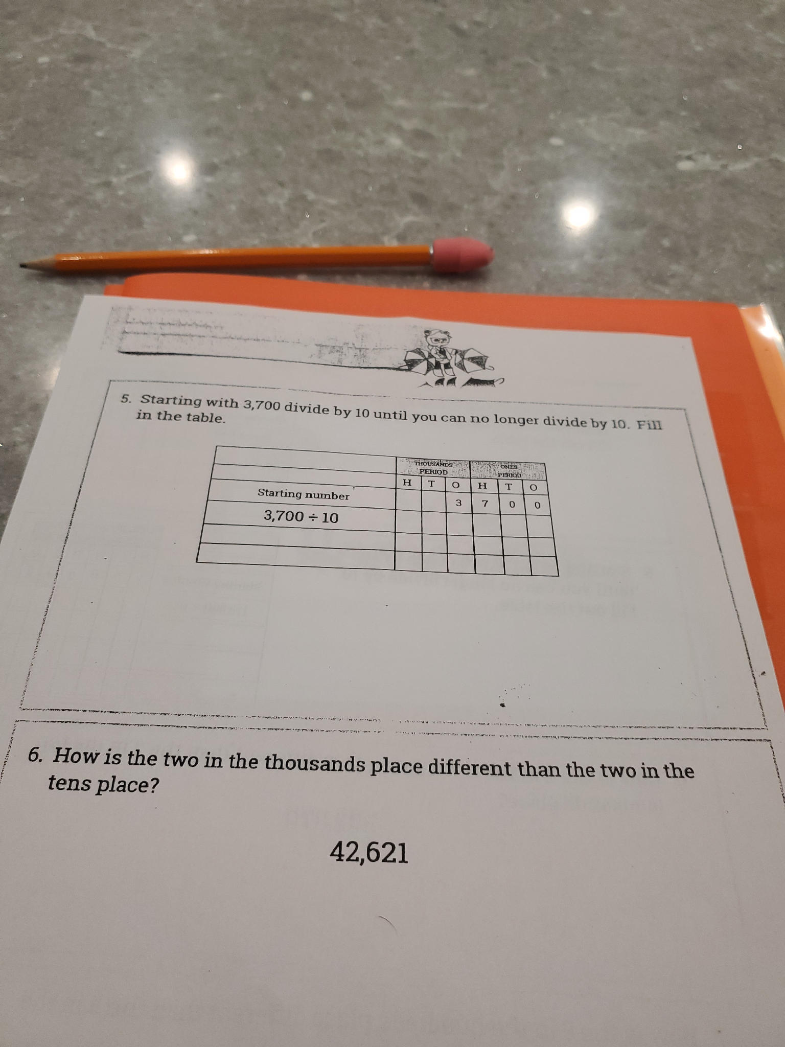 Starting with 3,700 divide by 10 until you | StudyX