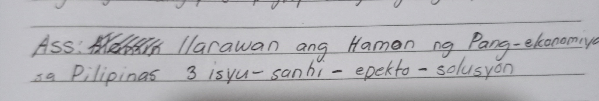 Ilarawan ang Hamon ng Pang-ekonomiya sa | StudyX